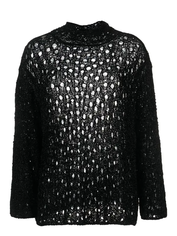 SSHEENA Open-knit Jumper - Black