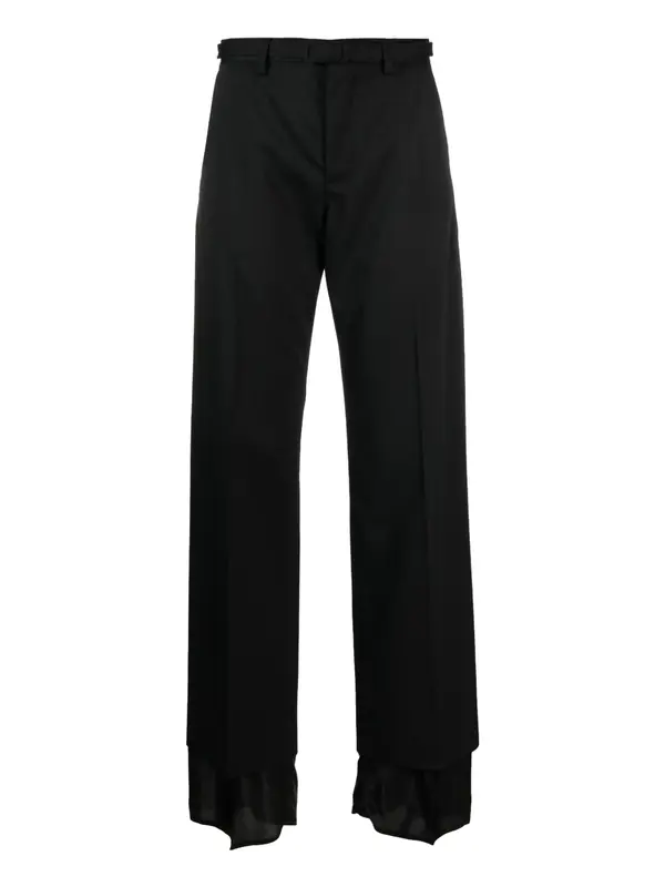 MAISON MARGIELA High-waisted Flared Trousers - Black
