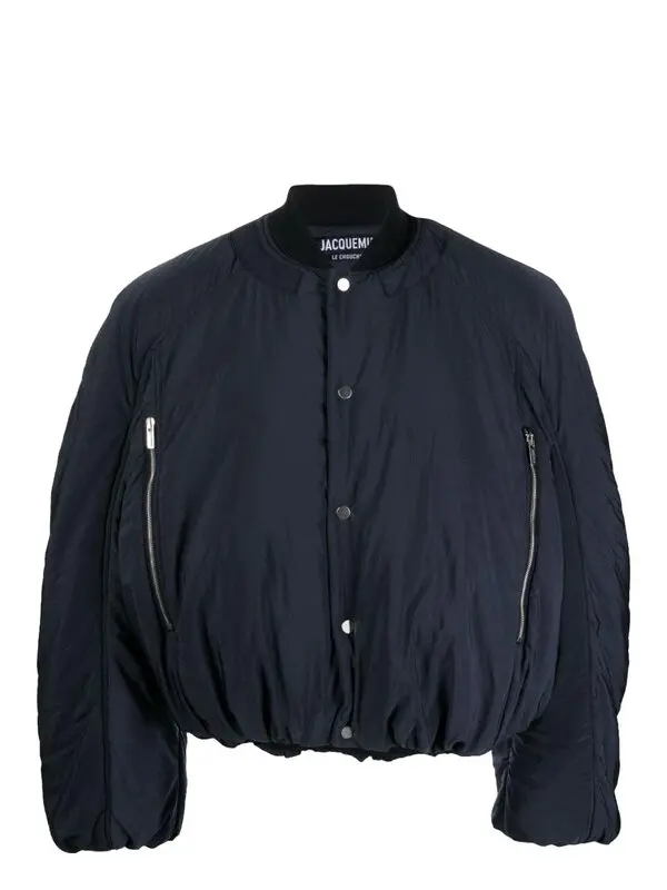 Jacquemus Croissant Puffer Bomber Jacket - Blue