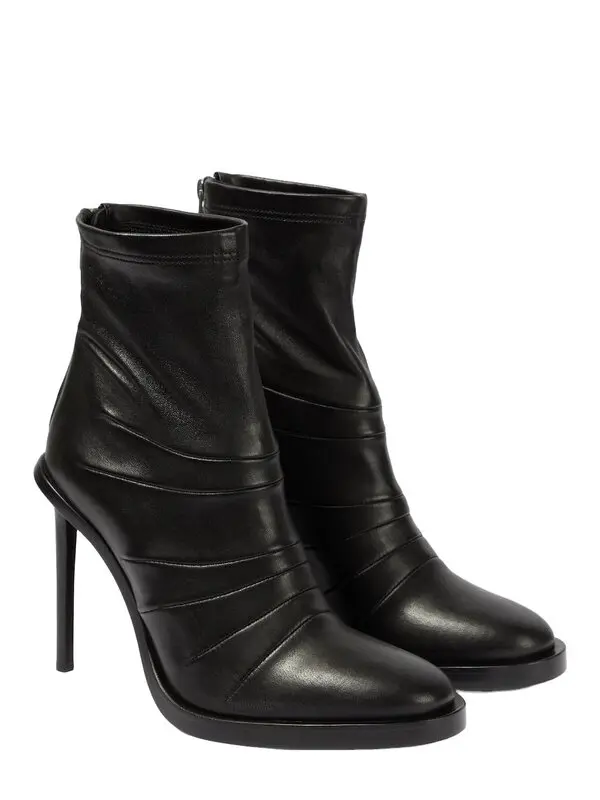 ANN DEMEULEMEESTER Carol Leather Ankle Boots - Black
