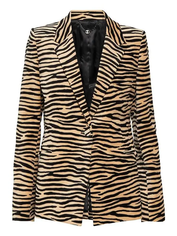 Rabanne Animal-print Cotton Blazer - Multicoloured