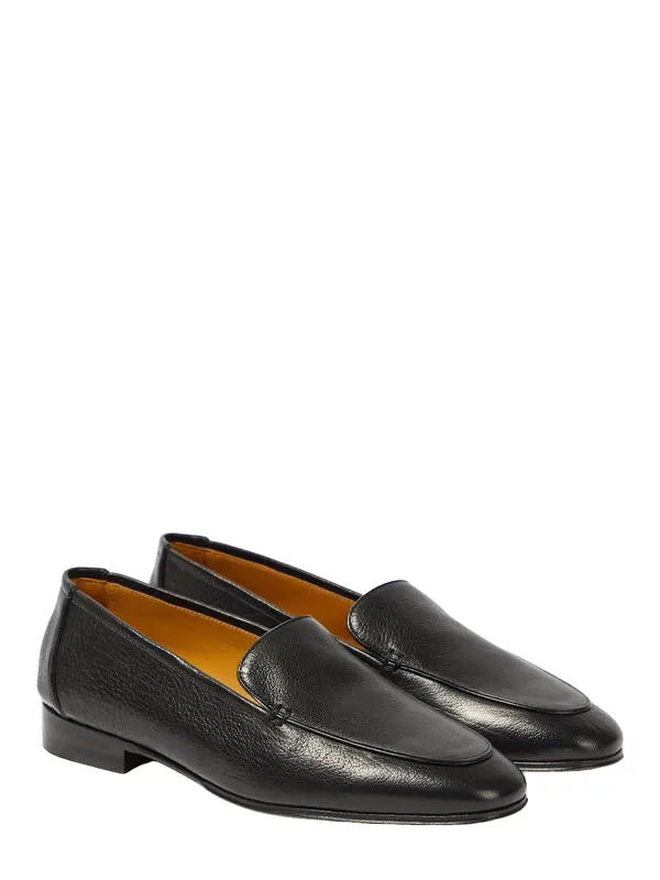 THE ROW Adam Leather Loafers - Black