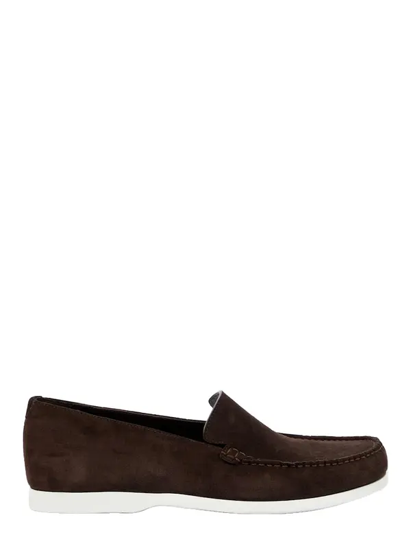 Manolo Blahnik Monaco Suede Loafers - Brown