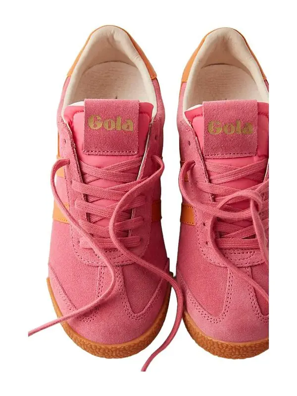 Gola Elan Suede Sneakers - Fluro Pink/clementine - Fp Exclusive