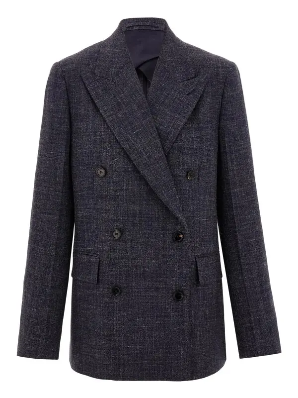 FERRAGAMO Double Breasted Blazer - Blue