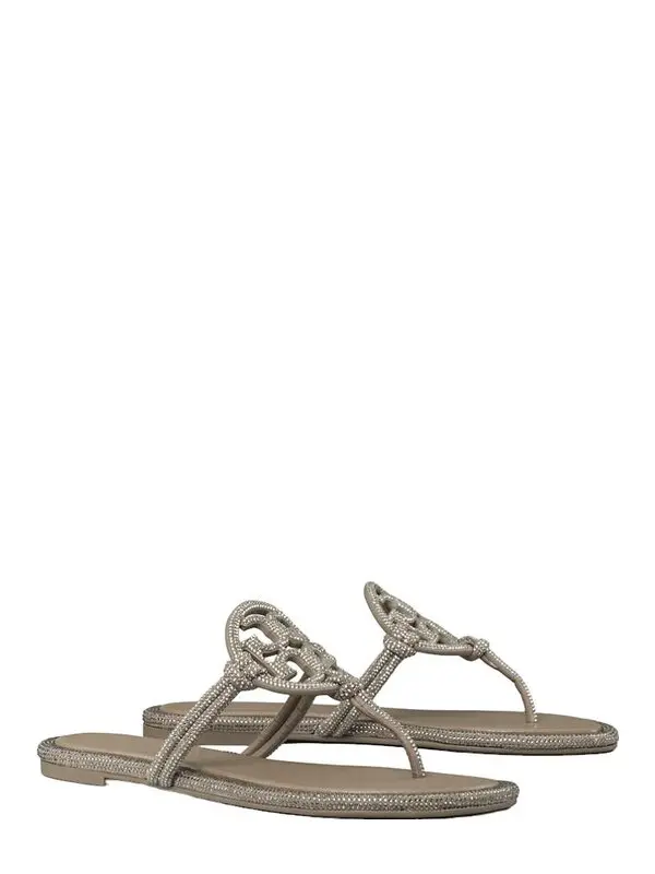 Tory Burch Miller Pavé Knotted Sandal - Dark Clay