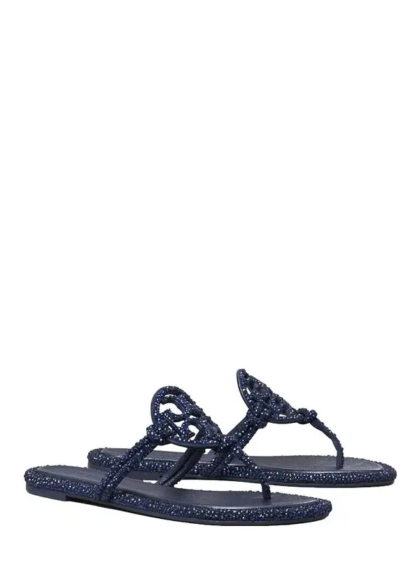 Tory Burch Miller Pavé Knotted Sandal - New Navy