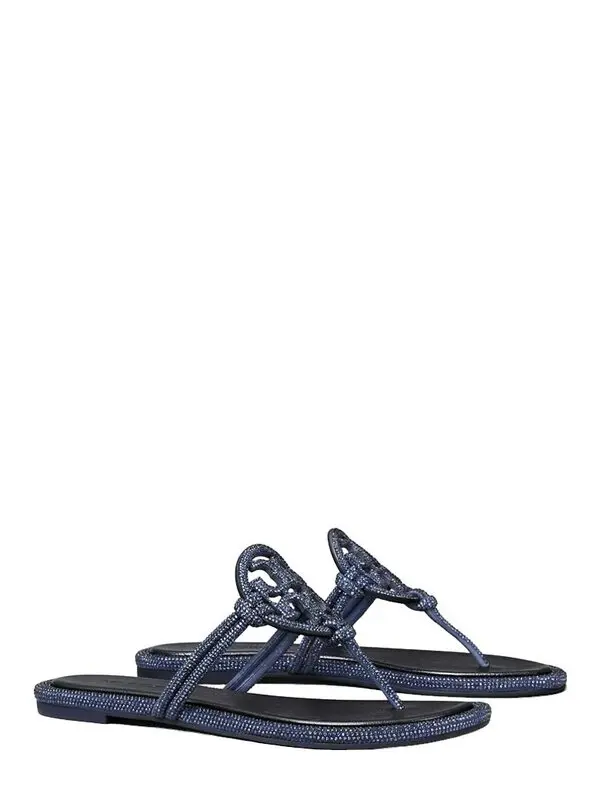 Tory Burch Miller Pavé Knotted Sandal - Perfect Navy