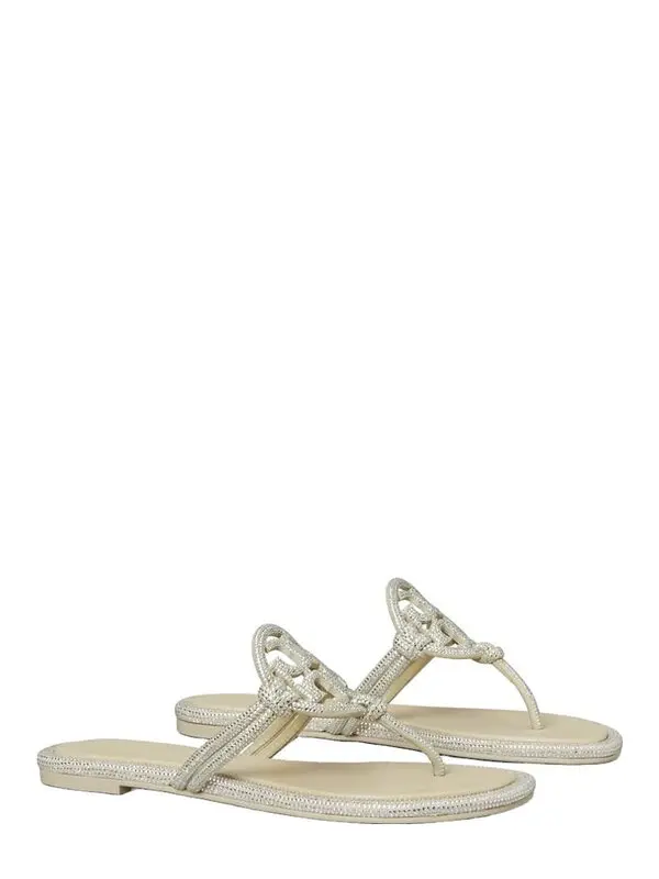 Tory Burch Miller Pavé Knotted Sandal - Stone Gray