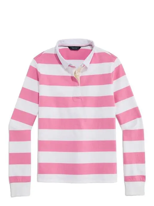 Vineyard Vines Heritage Stripe Organic Cotton Rugby Shirt - Stripe Bahama Breeze