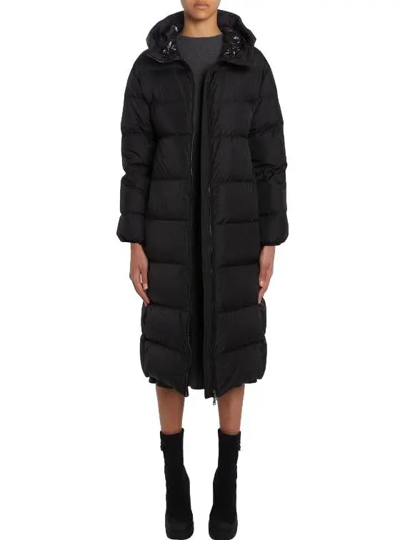 Moncler Parnaiba Hooded Down Coat - Black