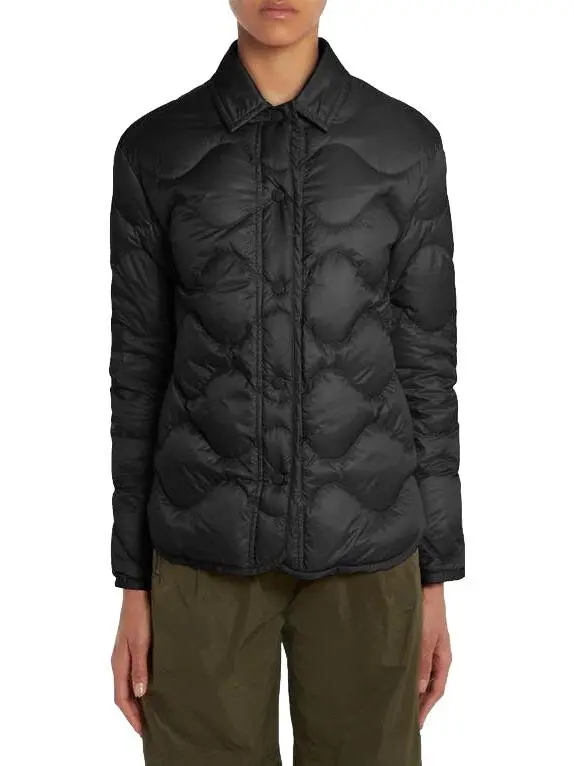 Moncler Quilted Down Shirt Jacket - Black