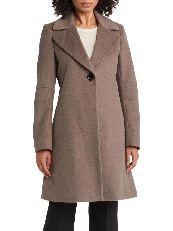 Via Spiga Walker Single-breasted Wool-blend Coat - Portabello