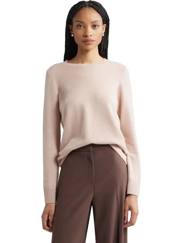 Nordstrom Cashmere Crewneck Sweater - Tan Memoir