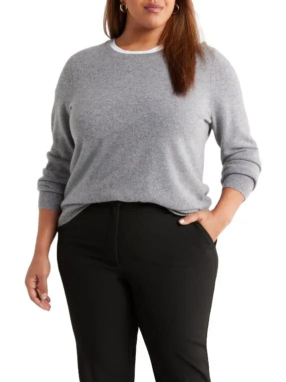 Nordstrom Crewneck Cashmere Sweater - Grey Night