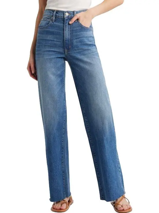 SLVRLAKE Grace High-waist Wide-leg Jeans - River Runs Deep