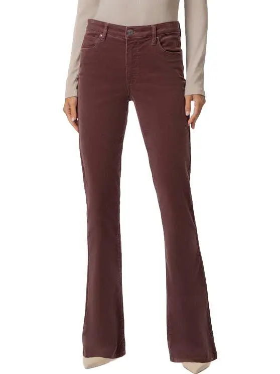 Kut From The Kloth Ana Fab Ab High-waist Corduroy Flare Jeans - Mauve