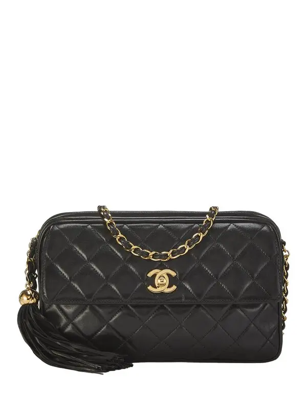 Chanel Quilted Lambskin Camera Bag - Black