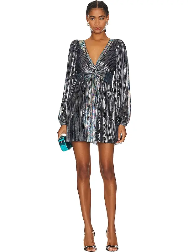 SABINA MUSAYEV Wendy Metallic Dress - Dark Silver