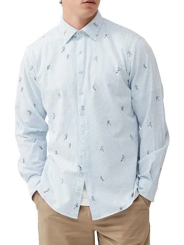 Rodd & Gunn X Gilbert Churchill Park Cotton Twill Original Fit Button Down Shirt - Powder