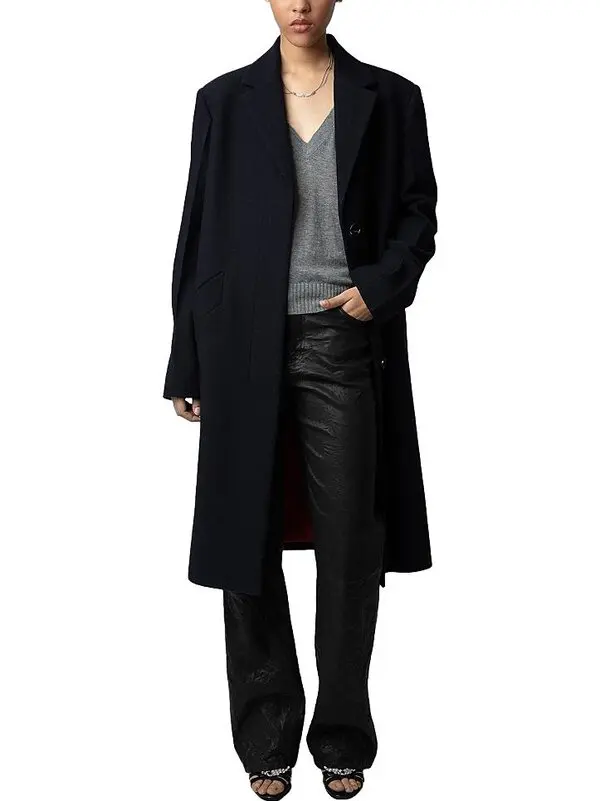 Zadig&Voltaire Marly Lainage Coat - Encre