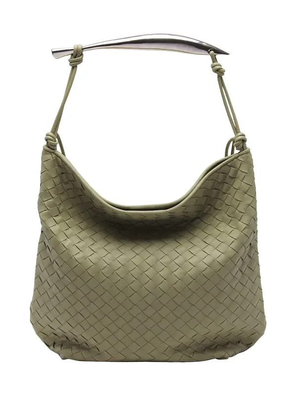 Bottega Veneta Large Intrecciato Leather Hobo Bag - Travertine