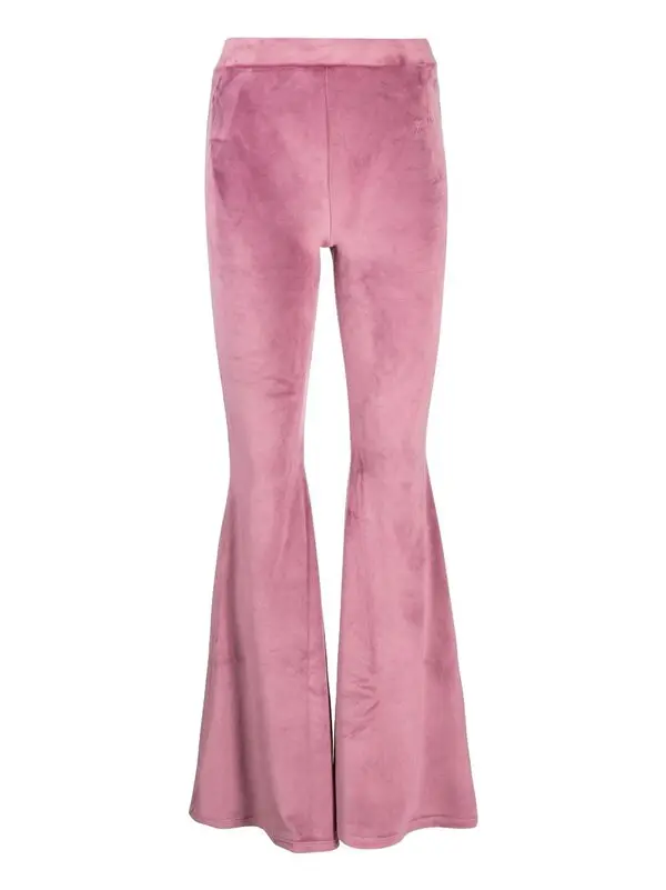Gcds Velvet Flared Trousers - Pink