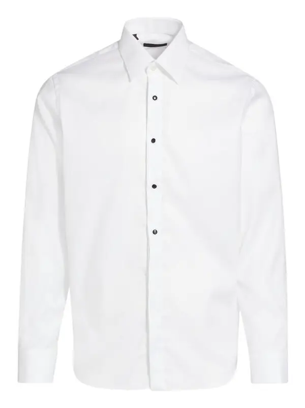 SAKS FIFTH AVENUE Collection Cotton Tuxedo Shirt - White