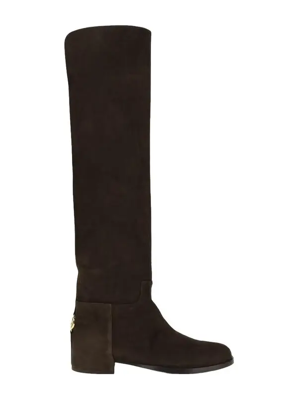 Dolce & Gabbana Suede Knee High Boots - Brown