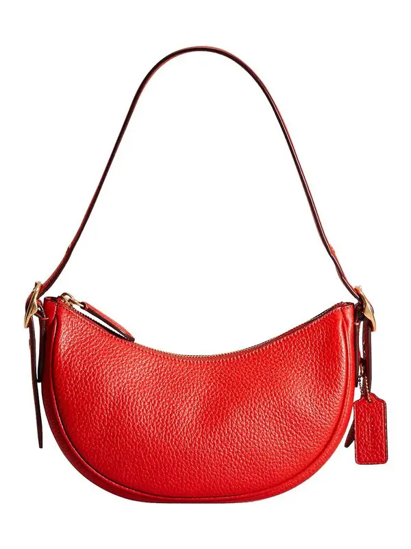 COACH Luna Shoulder Bag - Brass/sport Red
