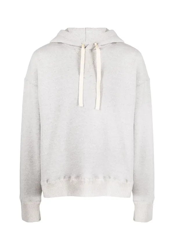 JIL SANDER Drop-shoulder Drawstring Hoodie - Grey