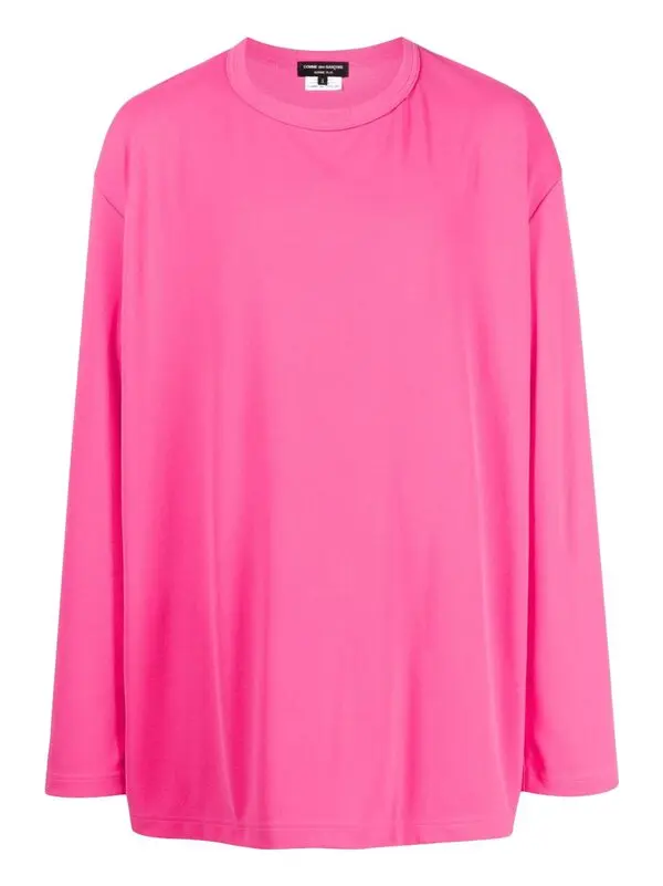 Comme Des Garçons Cut-out Detailing Long-sleeve T-shirt - Pink