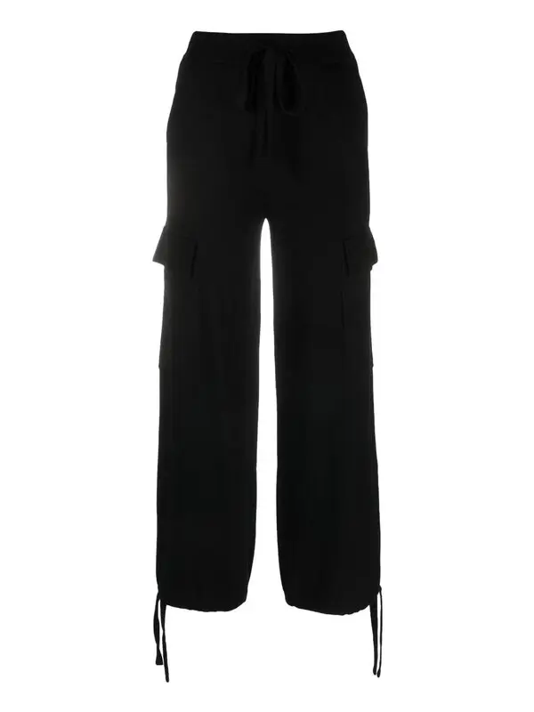 P.a.r.o.s.h Drawstring-waistband Cargo Trousers - Black