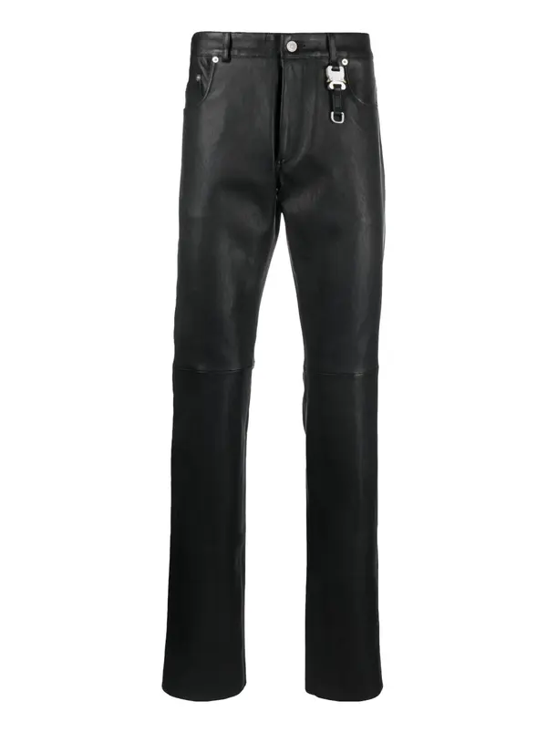 1017 Alyx 9sm Straight-leg Leather Trousers - Black
