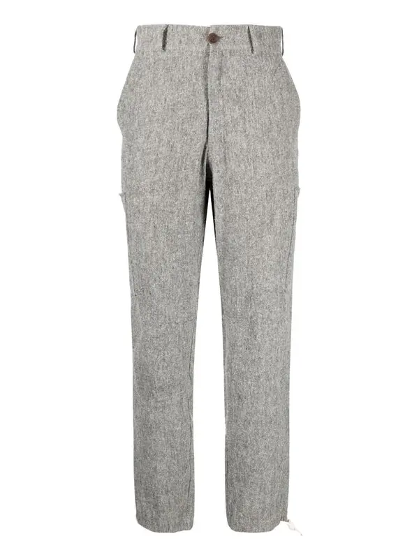 Marané Mélange-effect Cropped Trousers - Grey