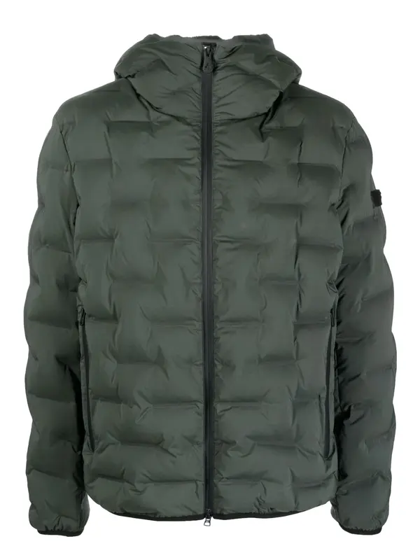 Peuterey Quilted Hooded Jacket - Green