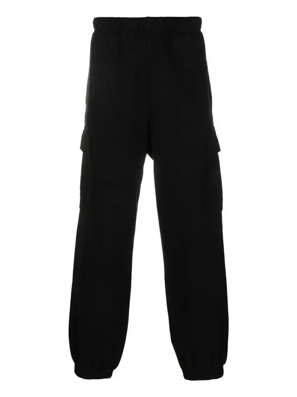 Carhartt Work In Progress Cotton Cargo Trousers With Logo Patch - Black