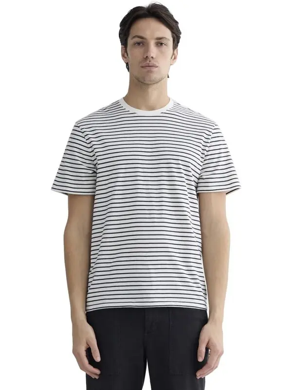 Everlane Essential Organic Crew Neck Tshirt - Bone/black