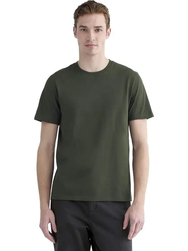 Everlane Essential Organic Crew Neck Tshirt - Dark Green