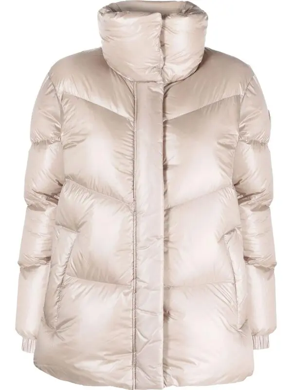 Woolrich Aliquippa Chevron-quilting Puffer Jacket - Neutrals
