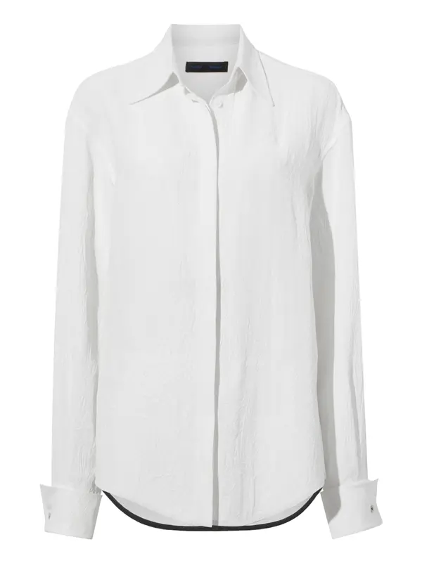 Proenza Schouler Crinkled Satin-finish Shirt - White