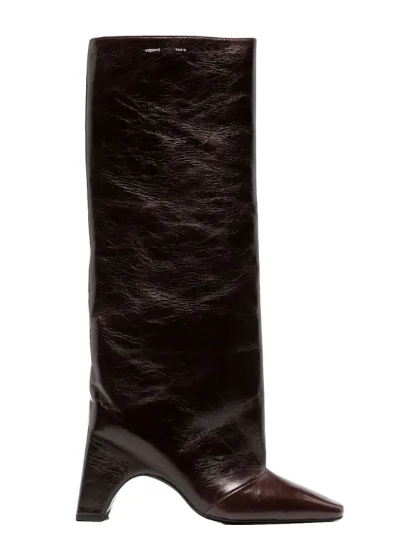 Coperni Bridge 100mm Leather Boots - Brown