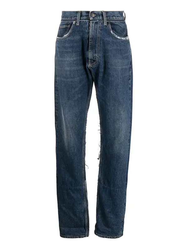 MAISON MARGIELA Ripped Straight-leg Jeans - Blue
