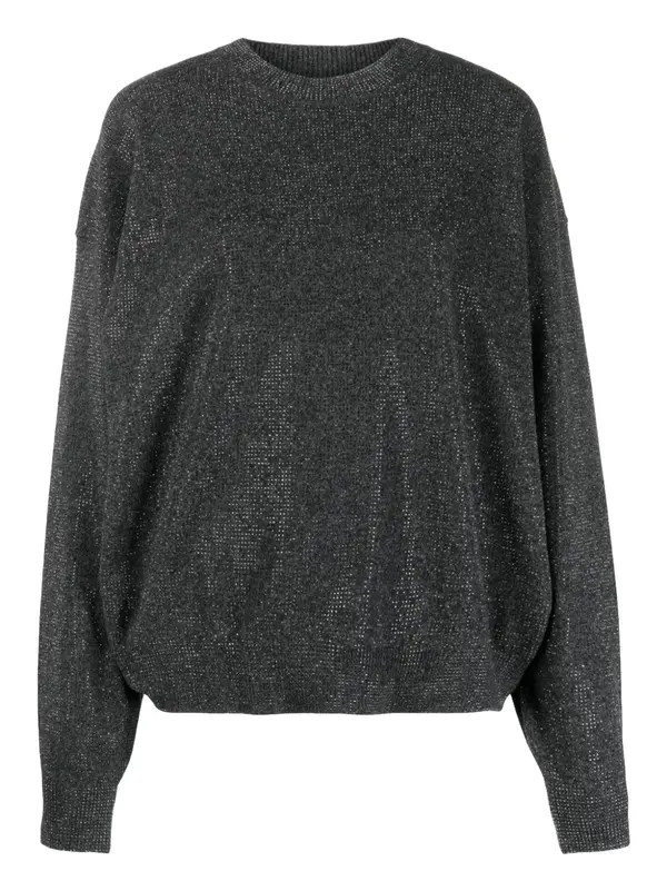 Alexander Wang Rhinestone-embellished Wool Jumper - Grey