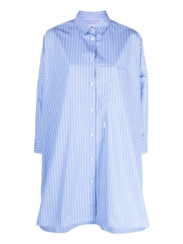 JIL SANDER Striped Cotton Shirt - Blue