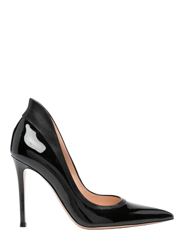 GIANVITO ROSSI Tuxedo 100mm Leather Pumps - Black