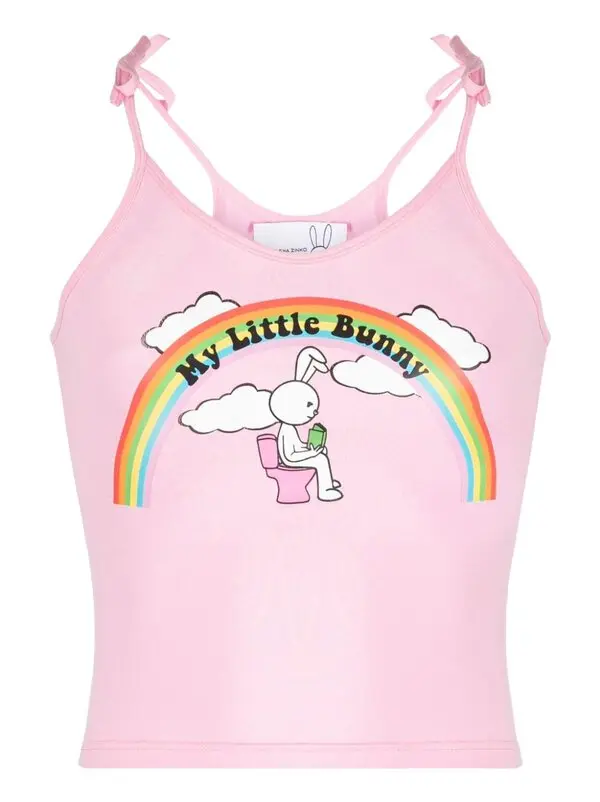 Natasha Zinko My Little Bunny Cotton Tank Top - Pink
