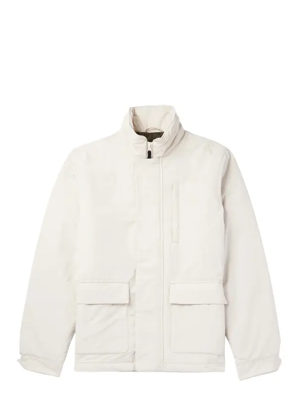 Aspesi Padded Cotton-blend Field Jacket - White