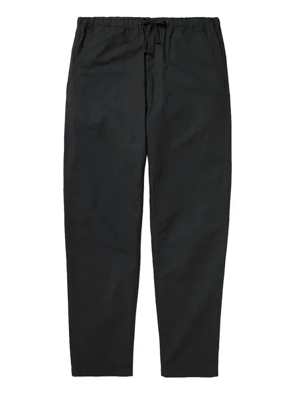 ORSLOW Straight-leg Cotton-ripstop Drawstring Trousers - Black