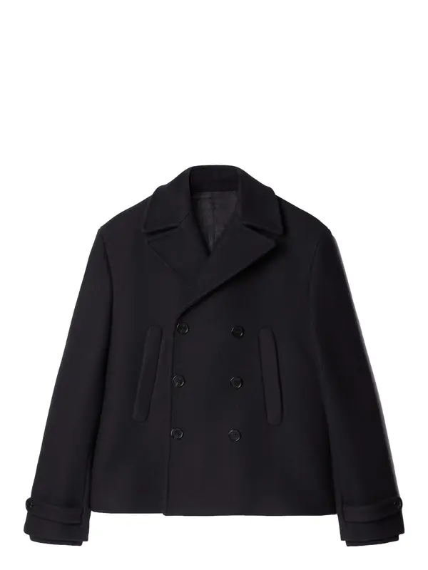 Off-White Double-breasted Pea Coat - Black